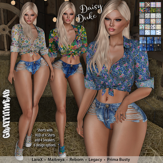 Second Life Marketplace - Graffitiwear Daisy Duke DEMO